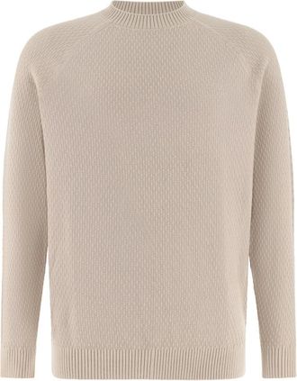 Boggi Milano Homme, Pulls, Beige, Taille: S Cotton Crew Neck