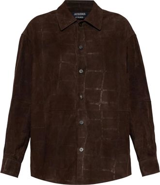 Jacquemus Chemise en daim Croco - Femme - Blouses et Chemises - Brun - Taille: 36 FR