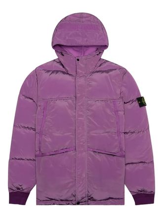 Stone Island doudoune à patch logo - Violet