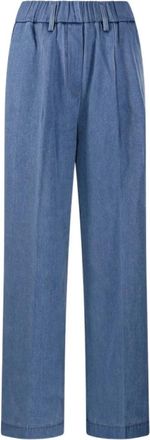 Forte_Forte Femme, Jeans, Bleu, Taille: 38 FR Pantalon Large en Denim
