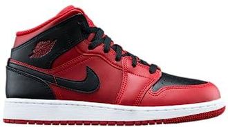 Nike Jordan Nike Air Jordan 1 Mid (GS), Chaussures de Fitness Enfant, Rouge, 36.5 EU