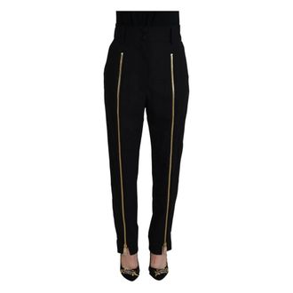 Dolce & Gabbana Femme, Pantalons, Noir, Taille: 36 FR Wide Pantalons