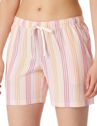 Schiesser Damen Schlafhose kurz Webhose-Mix + Relax Pyjamaunterteil, Multicolor 3_180459, 34
