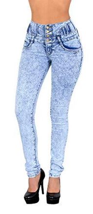 ESRA Jean Femme Skinny Jeans Taille Haute Pantalon en Jean Femme High Waist J22