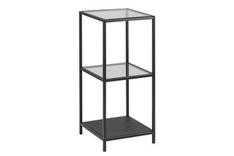 AC Design Furniture Jörn Metall Bücherregal mit 2 Ablagen, Regal aus Metall und Glas im Industrial Style, Aufbewahrungsregal für Wohnzimmer, Home Office Möbel, Schlafzimm