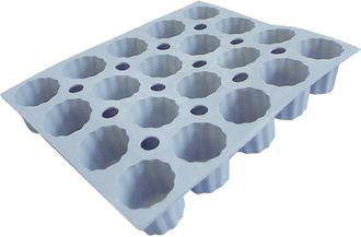 De Buyer de Buyer - Form mit 28 Mini-Canel&eacute;s Bordelais ELASTOMOULE aus Silikonschaum - Durchmesser 3,5 cm, 30 x 17,6 cm - 1856.01D, Grau