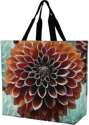 Generic Dahlifleur Sac Fourre Tout R&eacute;utilisable Sacs De Courses D&eacute;contract&eacute; Sac &Agrave; Bandouli&egrave;re Pour Shopping Universit&eacute; Travail