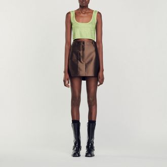 Sandro Top brassière strassé