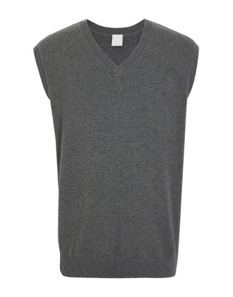 8 by YOOX ORGANIC COTTON-CACHEMERE BLEND KNITWEAR S/LESS V-NECK
