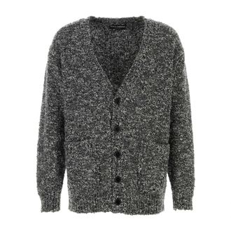 Dolce & Gabbana Cardigan mit Melangestrick - - Knitwear - Herren - Grau - S