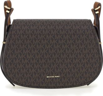 Michael Kors MD FLAP MESSENGER BRN/ACORN