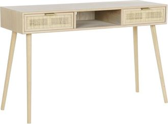 DKD Home Decor Dkd Home Decor - Konsole Paulownia mdf 120x42.5x78 Natural Grid mdf Paulownia Multicolor -Farbfamilienkonsolen und Empfängerdetails