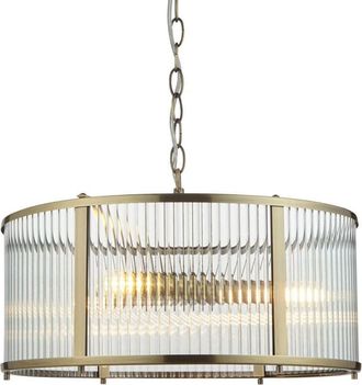 Endon Lighting Ridgeton Luminaire suspendu décoratif à 3 lumières, laiton antique - Endon