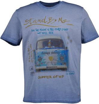 Bob Herren T-Shirt blau Baumwolle