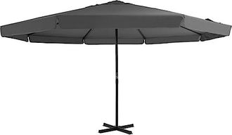 vidaXL Parasol dExtérieur avec Mât en Aluminium, Pare-soleil de Patio, Abri de Soleil, Parasol de Jardin Terrasse, 500 cm Anthracite
