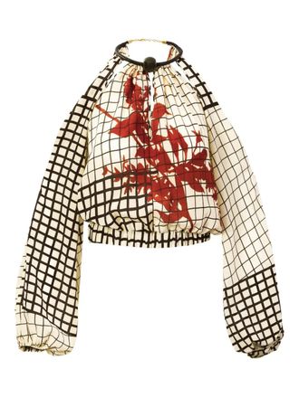Silvia Tcherassi Elke Bluse mit Blumen - Nude