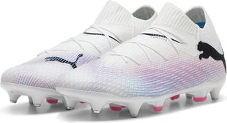 Puma Herren Future 7 PRO MxSG Soccer Shoe, White Black-Poison Pink, 46.5 EU