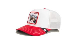 Goorin Brothers Goorin Bros Casquette Trucker blanche et rouge Serpent Vicious Suede Snake Suede Truckers The Farm