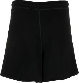 Ganni Femme, Shorts, Noir, Taille: 40 FR Mid-Rise Wide-Leg Pantalons