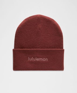 lululemon Warm Revelation M&uuml;tze Logo in Rockwood/Red Clay