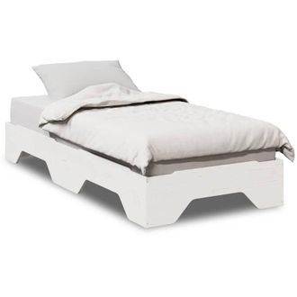 vidaXL Cadre de lit sans matelas empilable blanc 80x200 cm bois massif vidaXL