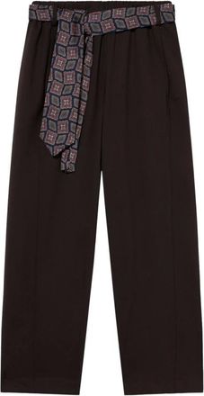 Oltre Femme, Pantalons, Brun, Taille: 42 FR Pantalon Ceintur&eacute;