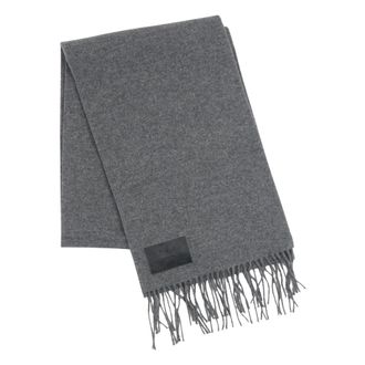 Hogan Femme, Accessoires, Gris, Taille: ONE Size Fringes Scarf