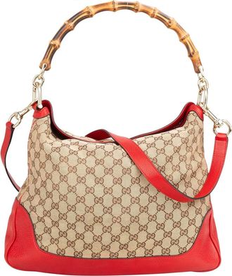 Gucci Crossbody Bags - Gucci GG Monogram Bamboo Handbag - Gr. unisize - in Bunt - für Damen
