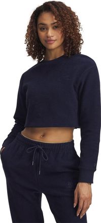 Under Armour Varsity Kurzes Sweatshirt f&uuml;r Damen, Frottee (Blau)