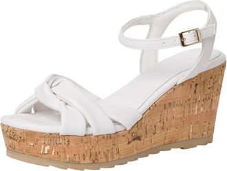 Marco Tozzi Damen Keilsandale, Keilabsatz, weiches FEEL ME Fu&szlig;bett, ideal f&uuml;r Business und Freizeit