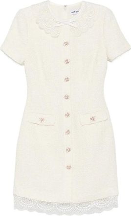 Self Portrait Femme, Robes, Blanc, Taille: 34 FR Dress Self-portrait