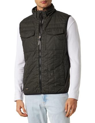 Camel Active Herren Steppweste mit Stehkragen Oliv, menswear-50