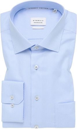 Eterna Unifarbenes Baumwollhemd mit Fischgrät-Webmuster, Modern Fit in