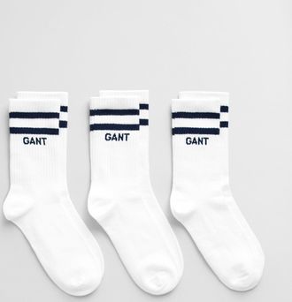 GANT Teenager Teen 3er-Pack Sportsocken (40-42) Weiß