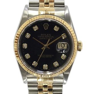 Rolex Pre-owned Montre Datejust Vintage 16233G - Homme - Pre-owned - Noir - Taille: ONE Size