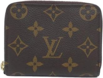 Louis Vuitton unisex, Pre-owned, Brun, Taille: ONE Size Portefeuille en Toile Pre-owned