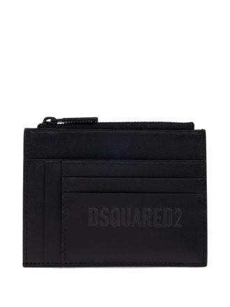 Dsquared2 porte-cartes zippé à logo - Noir