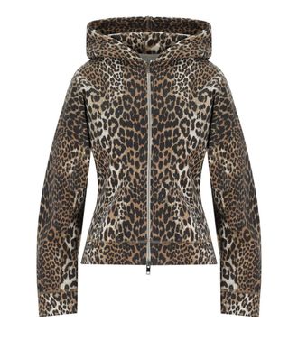 Ganni SWEAT-SHIRT &Agrave; CAPUCHE ANIMALIER GANNI