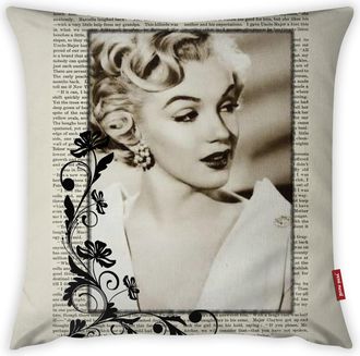 Bonamaison Le Jardin du Lin Kissenhüllen, Cotton, Mehrfarbig, 45x45