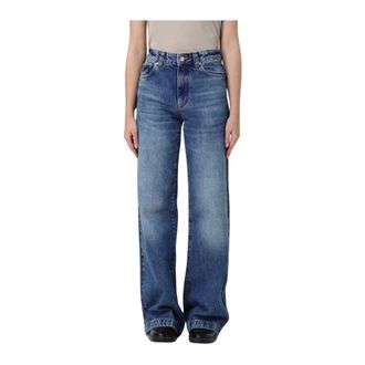 Emporio Armani Gerades Jeans aus Baumwoll-Denim - - Jeans - Damen - Blau - W32
