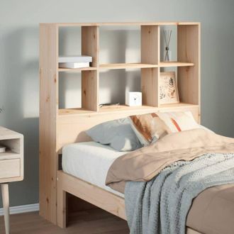 vidaXL Kopfteil mit Stauraum 90 cm Massivholz Kiefer Vidaxl
