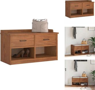 vidaXL Flurbank sandnes 87x40x50 cm Massivholz Kiefer - Flurbank - Flurbänke - Bank - Sitzbank