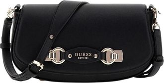 Guess Femme, Sacs, Noir, Taille: ONE Size Sac Bandoulière Noir avec Rabat