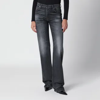 Haikure Schwarze Jeans mit geradem Bein aus Baumwolle