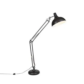QAZQA hobby fl - Lampadaire - 1 lumi&egrave;re - H 1850 mm - Noir - R&eacute;tro - &eacute;clairage int&eacute;rieur - Salon I Chambre