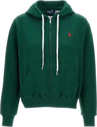 Polo Ralph Lauren Femme, Sweatshirts et sweats &agrave; capuche, Vert, Taille: 38 FR SweaT-shirt zipp&eacute;