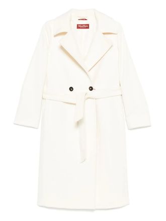 Max Mara manteau en laine vierge - Blanc