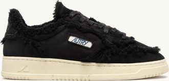 Autry SNEAKERS MEDALIST MUTTON AUS WILDLEDER UND SHEARLING IN SCHWARZ