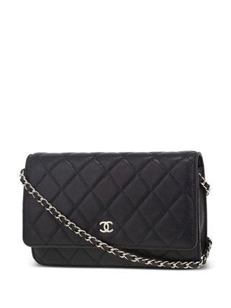 Chanel sac porté épaule Wallet on Chain - Bleu