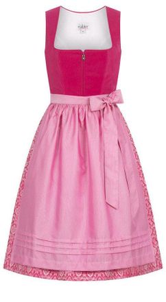 N&uuml;bler Trachtenkleid Midi Dirndl Karla in Pink von N&uuml;bler
